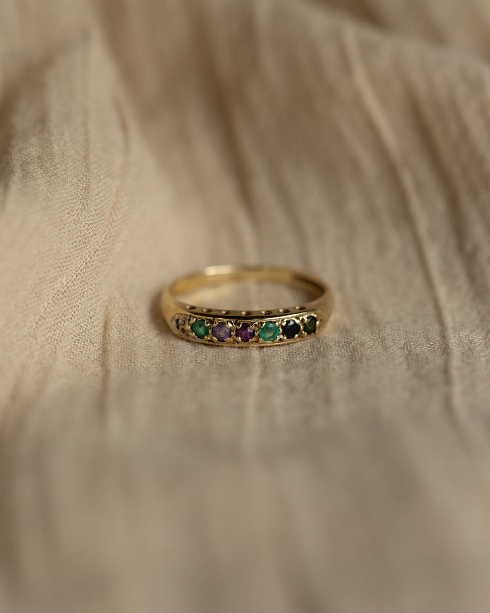Rachael 1993 Vintage 9ct Gold Dearest Half Eternity Ring | Rock n Rose