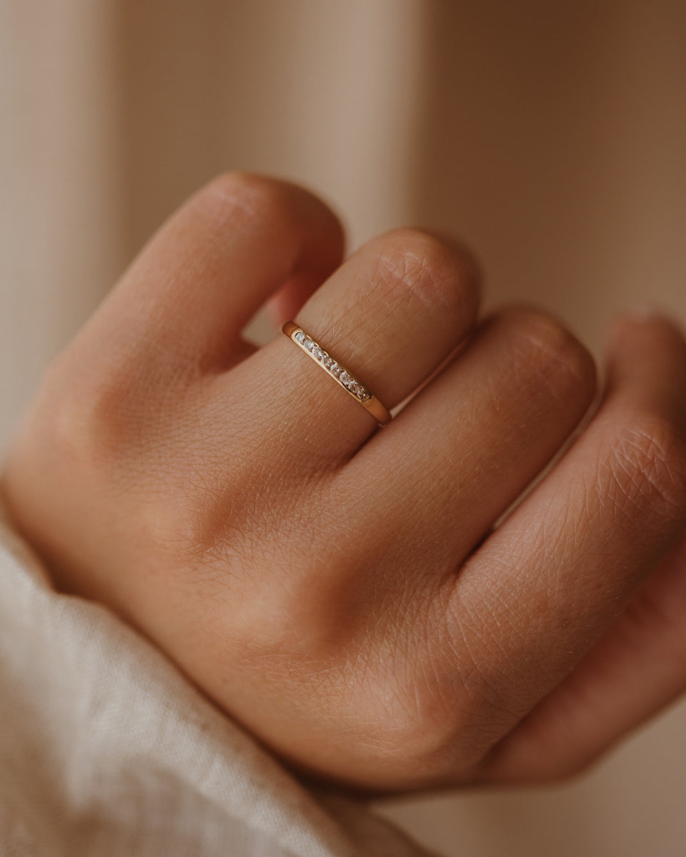 Ethel 1985 18ct Gold Diamond Half Eternity Ring | Rock n Rose